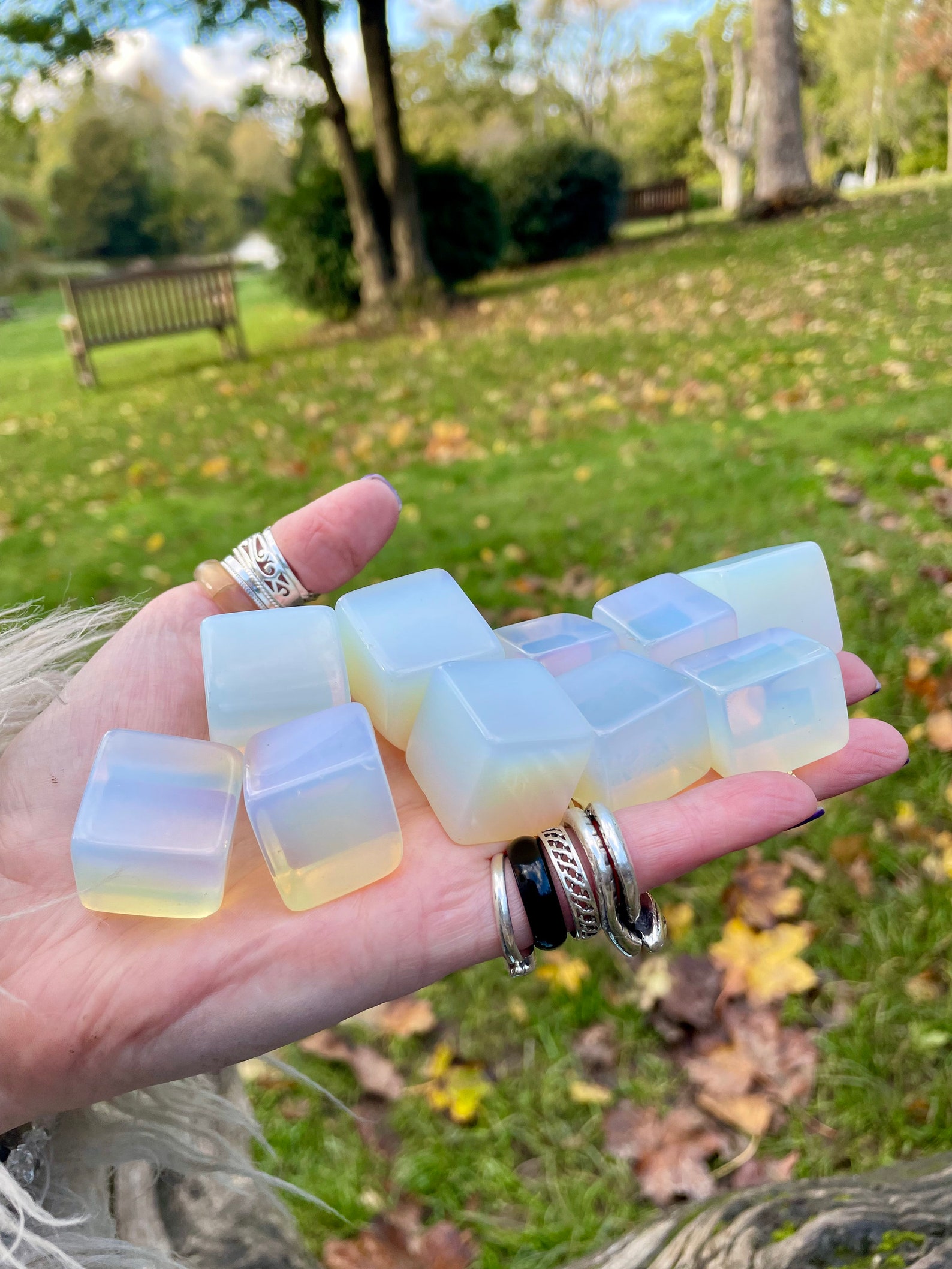 Opalite Crystal Cubes Flashy Opalite Tumblestone Healing - Etsy