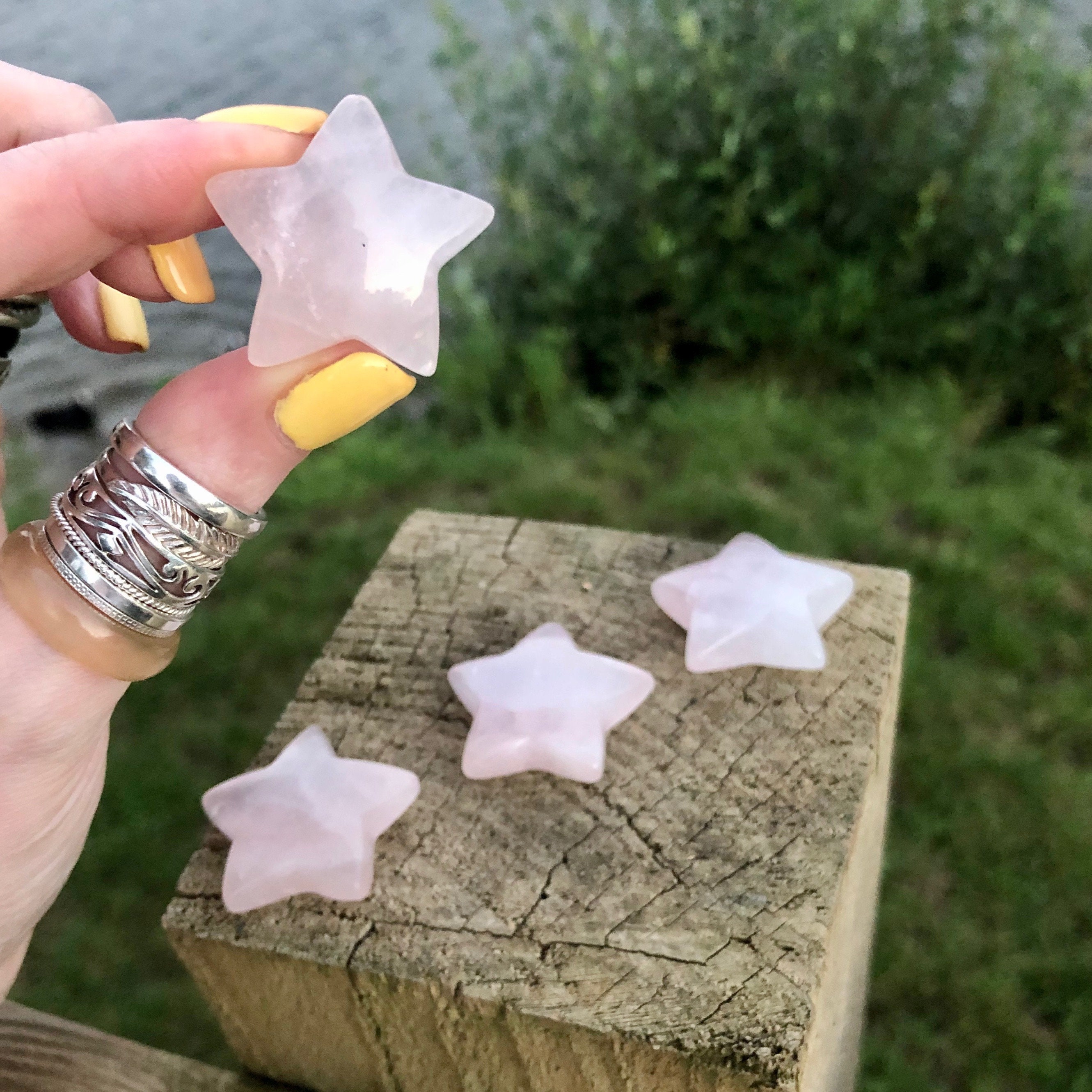 Mini Star Crystal Rose Quartz Celestial / Pink Gemstone | Etsy