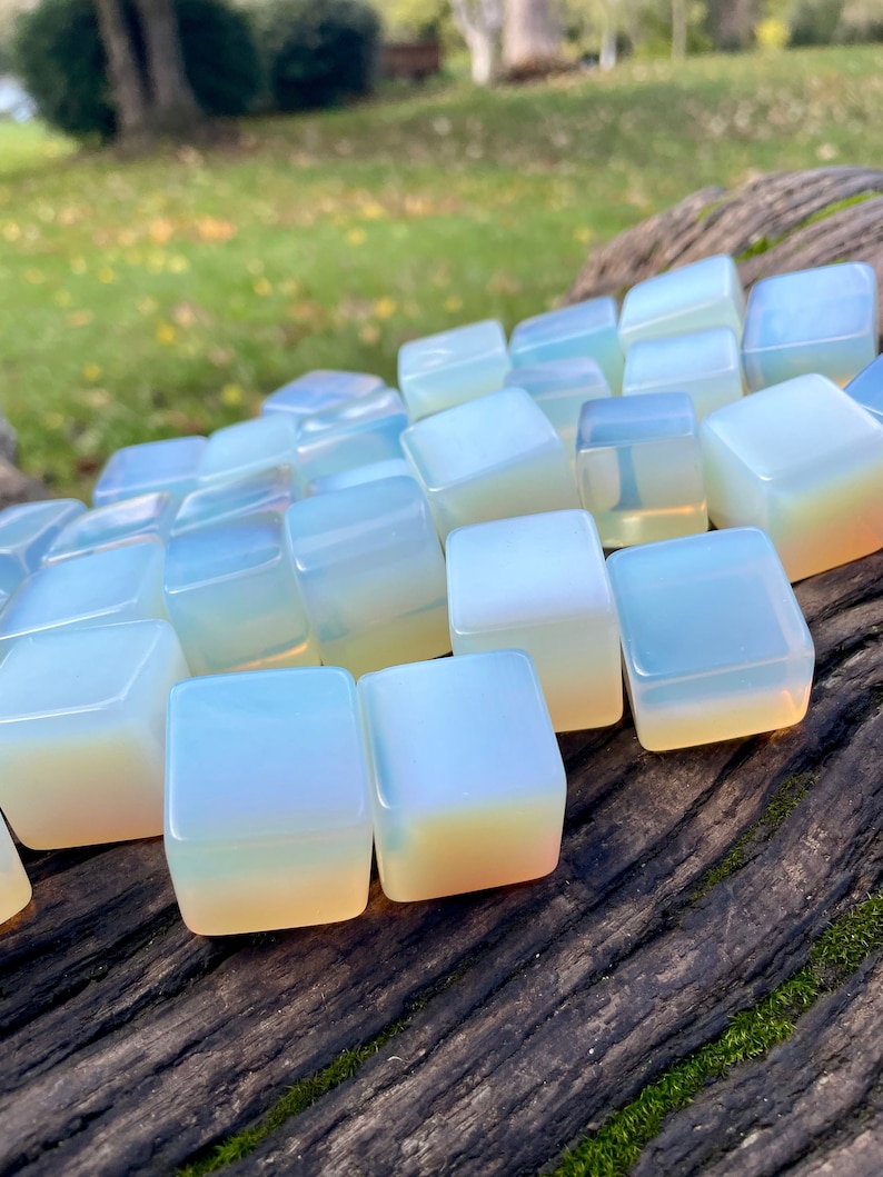 Opalite Crystal Cubes Flashy Opalite Tumblestone Healing - Etsy