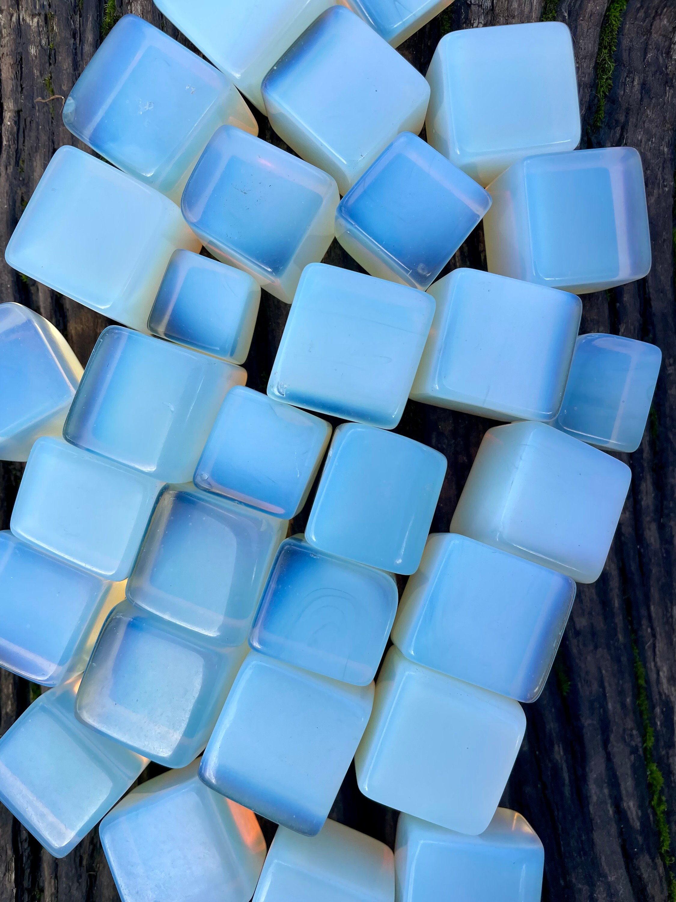 Opalite Crystal Cubes Flashy Opalite Tumblestone Healing - Etsy