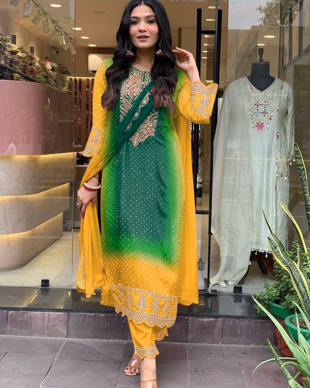 Upto 8xl Silk Kurti Slb Soft 3 Piece Set Kurta Pant for Women - Etsy