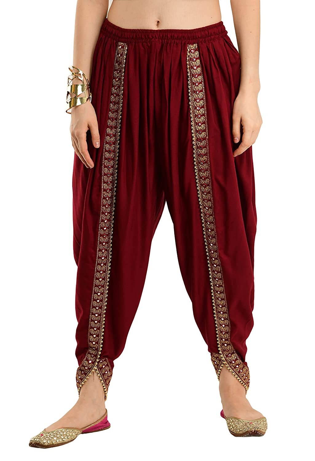 Boho Chic Dhoti Pants for Women Elasticated Waist Tulip Design Indian ...