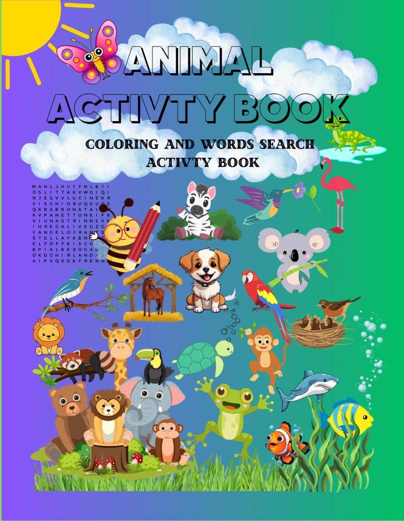 Animal Activity Sheets - Etsy