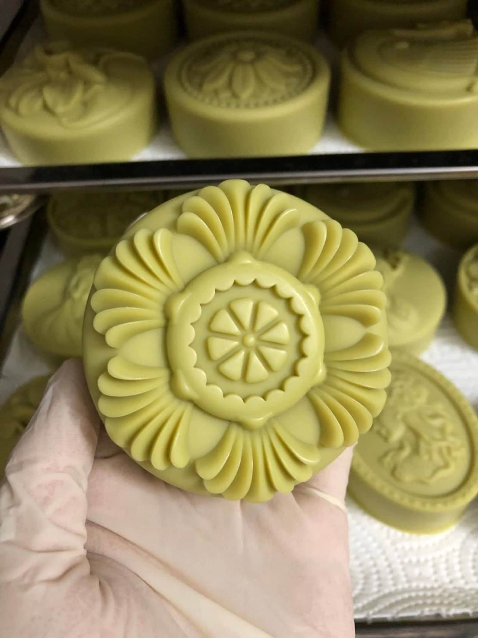 Royal Round Shape Design Mold Embroidery Pattern Soap Candle - Etsy