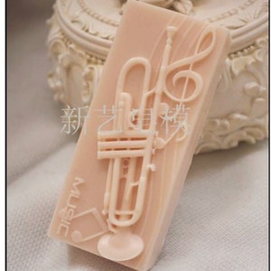 Guitar Music Note Soap Mold Candle Mould Silicone Melt and Pour Craft ...