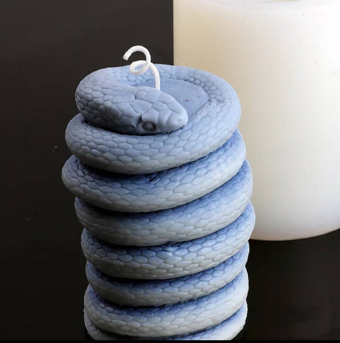 3d Snake Coiling Candle Soy Wax Beeswax Silicone Designer Mold - Etsy