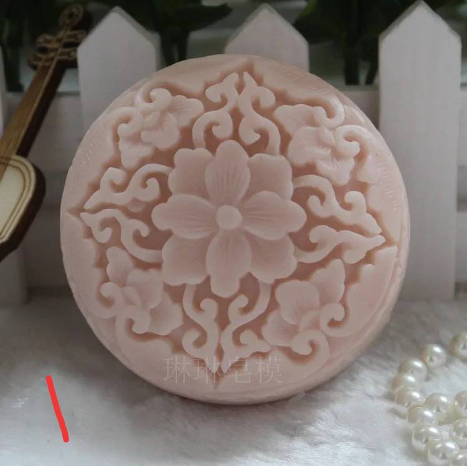 Royal Round Shape Floral Design Mold Embroidery Pattern Soap | Etsy