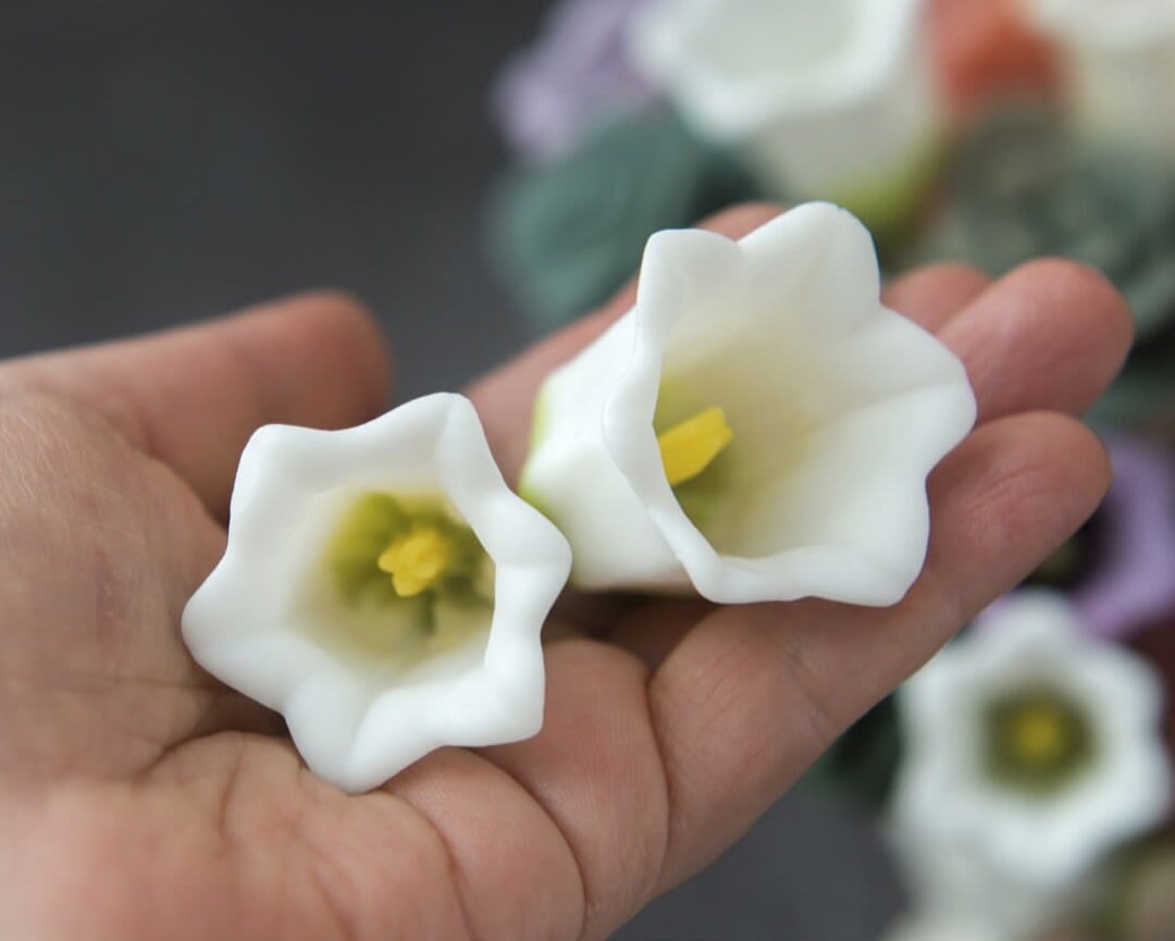 Handmade Silicone Mold Realistic 3d Bell Flowers Floral Soap Candle ...