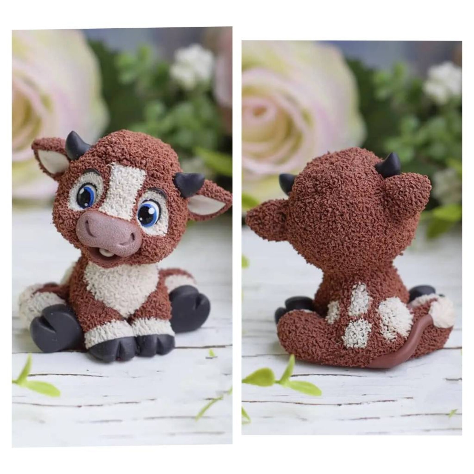 3d Cute Yashka Baby Bull Cow Calf Animal Soap Mold Candle - Etsy