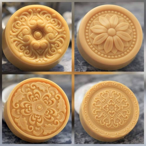 Royal Round Shape Design Mold Embroidery Pattern Soap Candle - Etsy