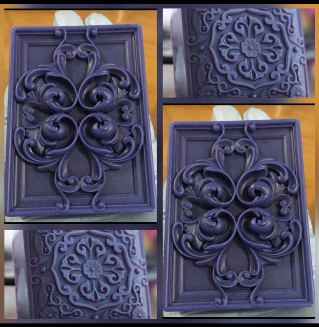 Royal Square Rectangular Shape Design Mold Embroidery Pattern Soap ...