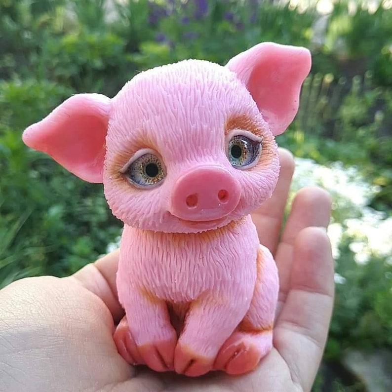3d Cute Pig Piggy Piglets Mold Mould Silicone Soap Candle - Etsy