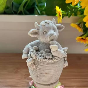 3d Cute Yashka Baby Bull Cow Calf Animal Soap Mold Candle Mould ...