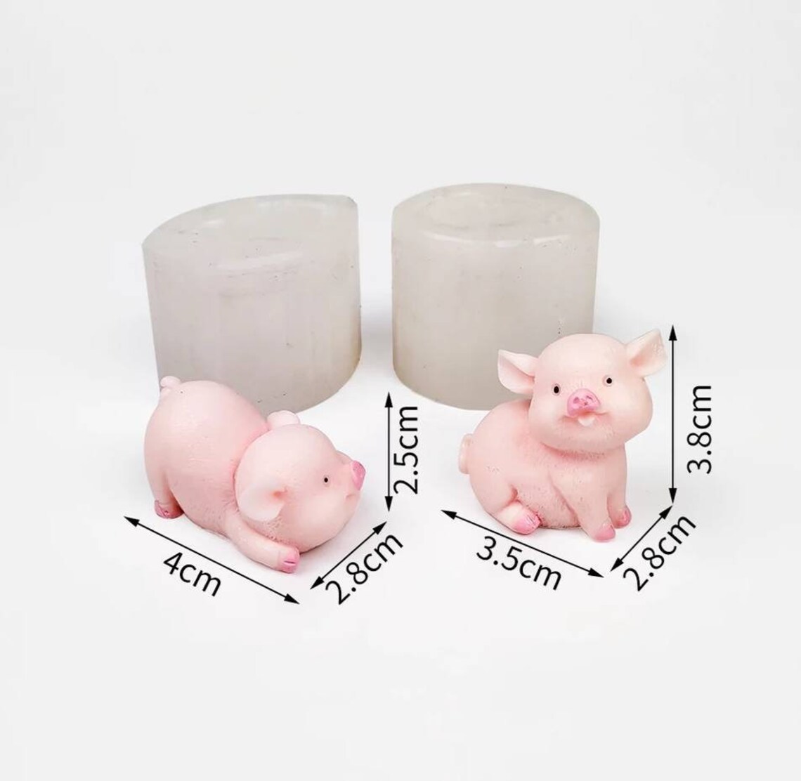 3d Cute Small Little Pig Piggy Piglets Mold Mould Silicone - Etsy