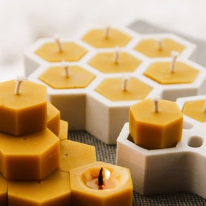 New 3/5/7 Cavity Hexagonal Tea Light Candle Beeswax Aromatherapy Meditation Spa Candles Making ...