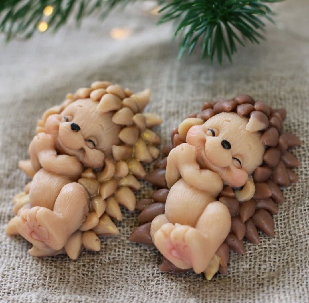 Handmade 2d Cute Adorable Hedgehog Animal Silicone Mold Mould Silicone ...
