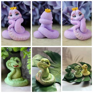 Handmade Silicone Mold for 3d Cute Snake Baby Mould Candle Soap Making ...