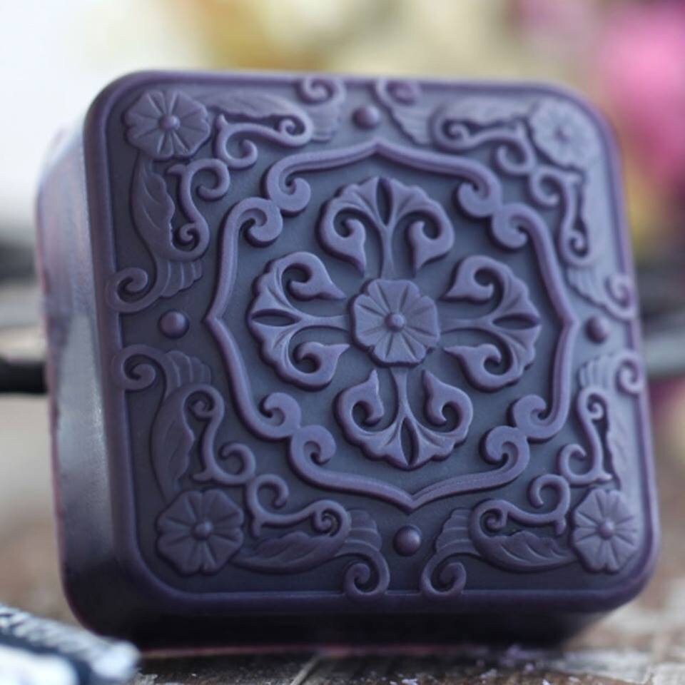 Royal Square Rectangular Shape Design Mold Embroidery Pattern Soap ...