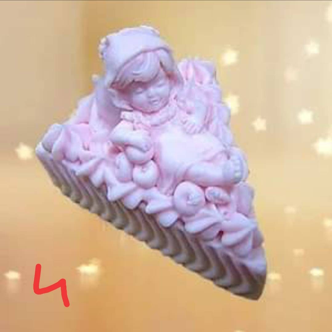 Strawberry Mulberry Blueberry Pie Cake Slice Mold Mould Silicone Candle ...