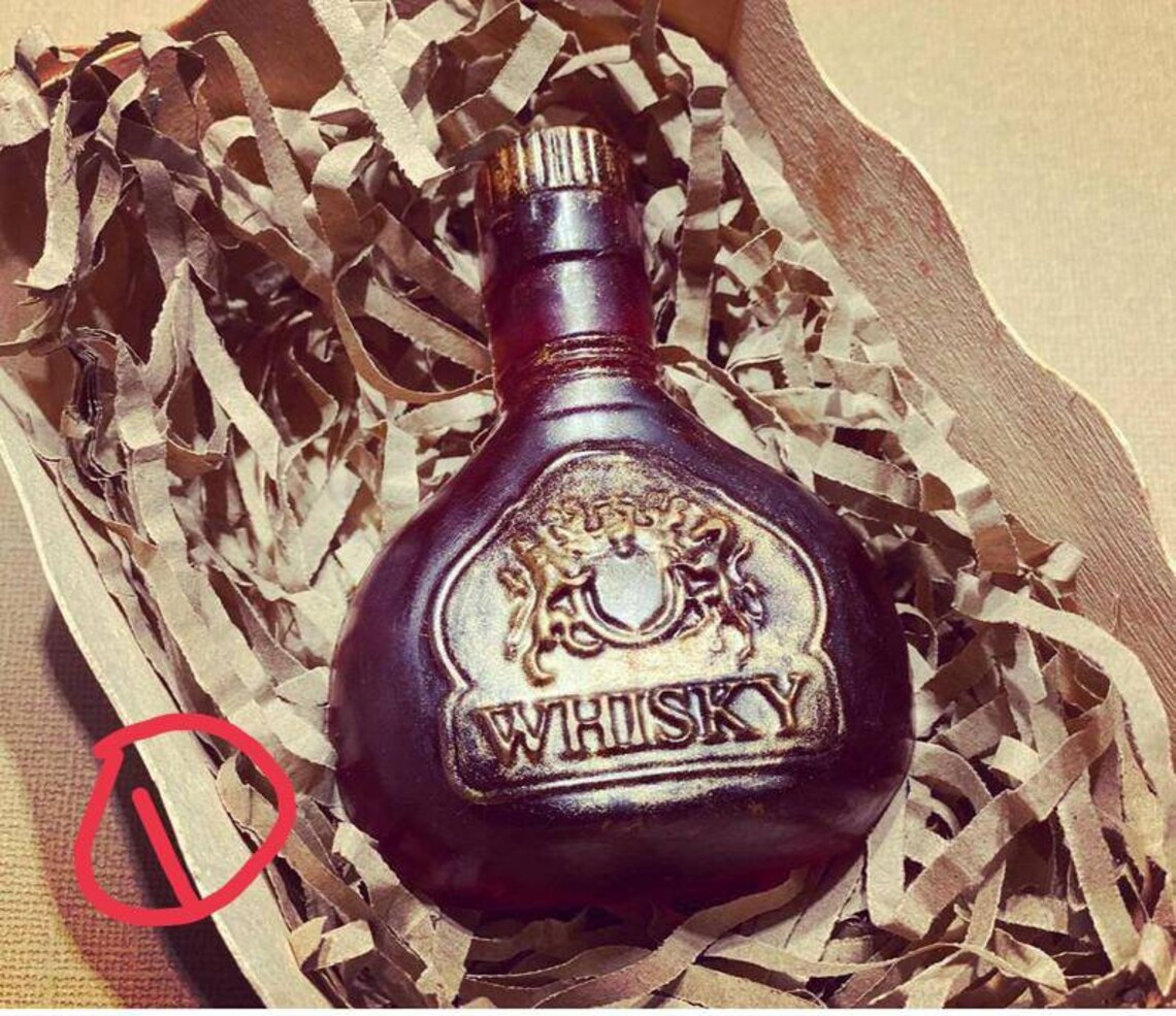 Men Whiskey Bottle Mold Mould Silicone Soap Melt and Pour Candle Resin ...