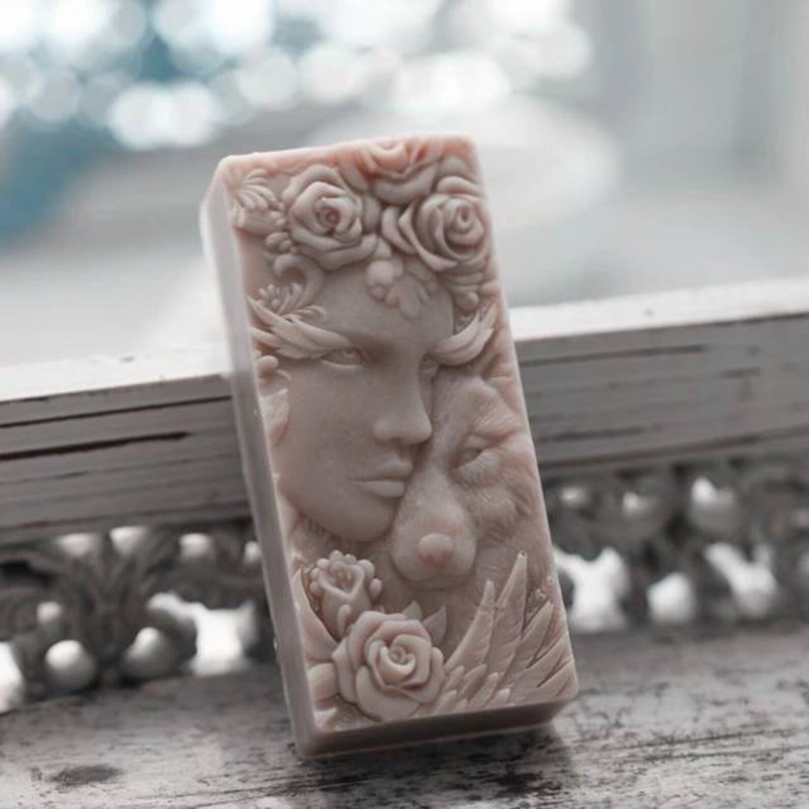 Wolf Animal Man Roses Candle Mould Silicone Melt and Pour - Etsy