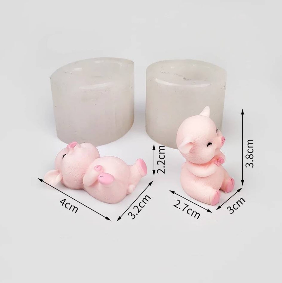 3d Cute Small Little Pig Piggy Piglets Mold Mould Silicone - Etsy