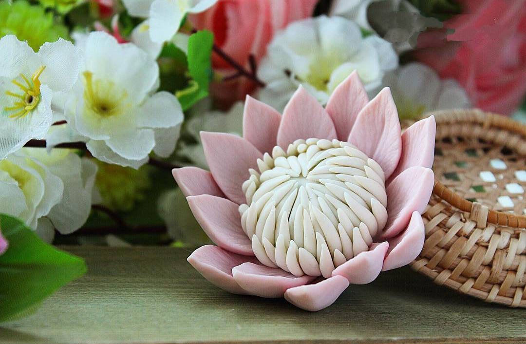 Realistic 3d Protea Flower Floral Soap Candle Clay Resin Silicone Mold ...