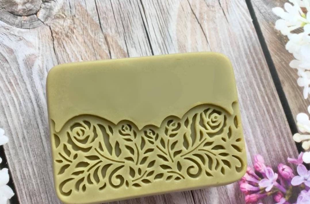 Lace Impression Mat Butterfly Floral Rectangular Soap Mold | Etsy