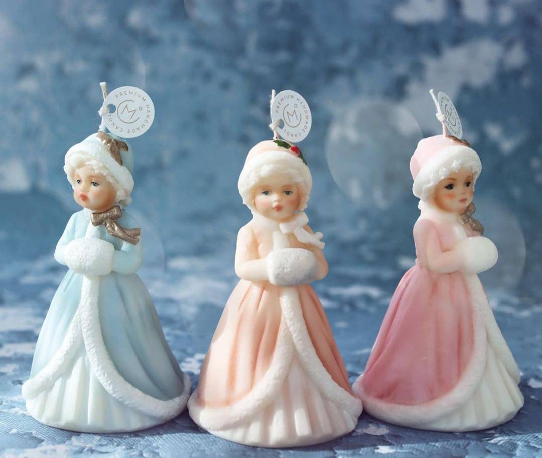 3d Christmas Princess Doll Mould Mold Silicone Soap Melt and Pour ...