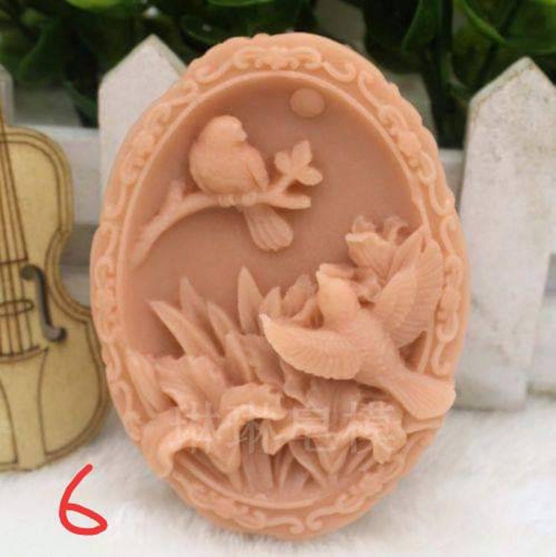 Handmade Floral Bird Sparrow Pigeon Angel Design Soap Making Candle ...