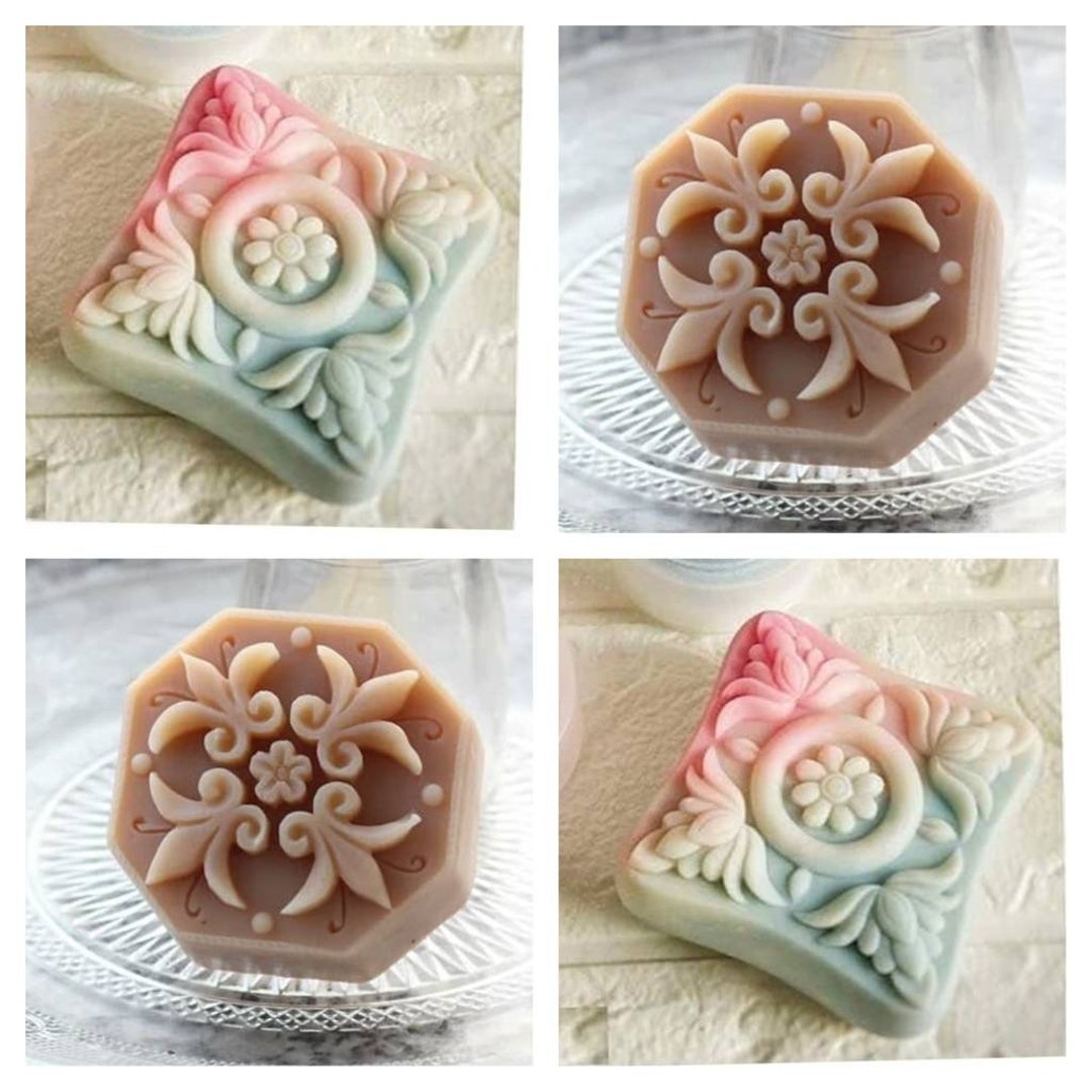 Royal Floral Shape Design Mold Embroidery Pattern Soap Candle Resin ...