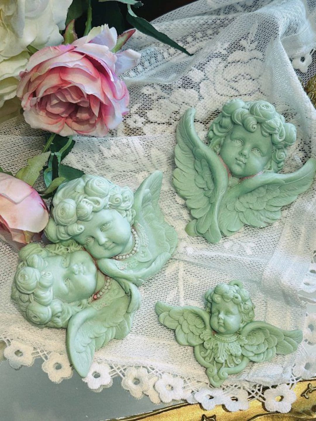 Handmade Silicone Mold for European Medieval Angel With Wings Mould ...