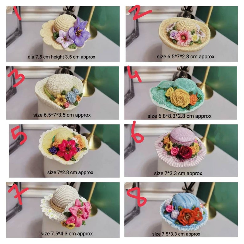 Handmade Blossom English Floral Fedora Hats Bags Handbag Silicone Mold ...