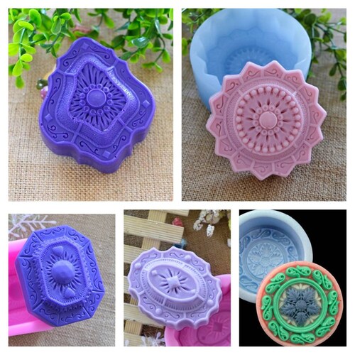 Royal Jade Shape Design Mold Embroidery Pattern Soap Candle - Etsy