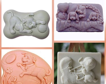 3d Dogs Dog Puppies Puppu Home Baby Cute Pet Animal Silicone | Etsy