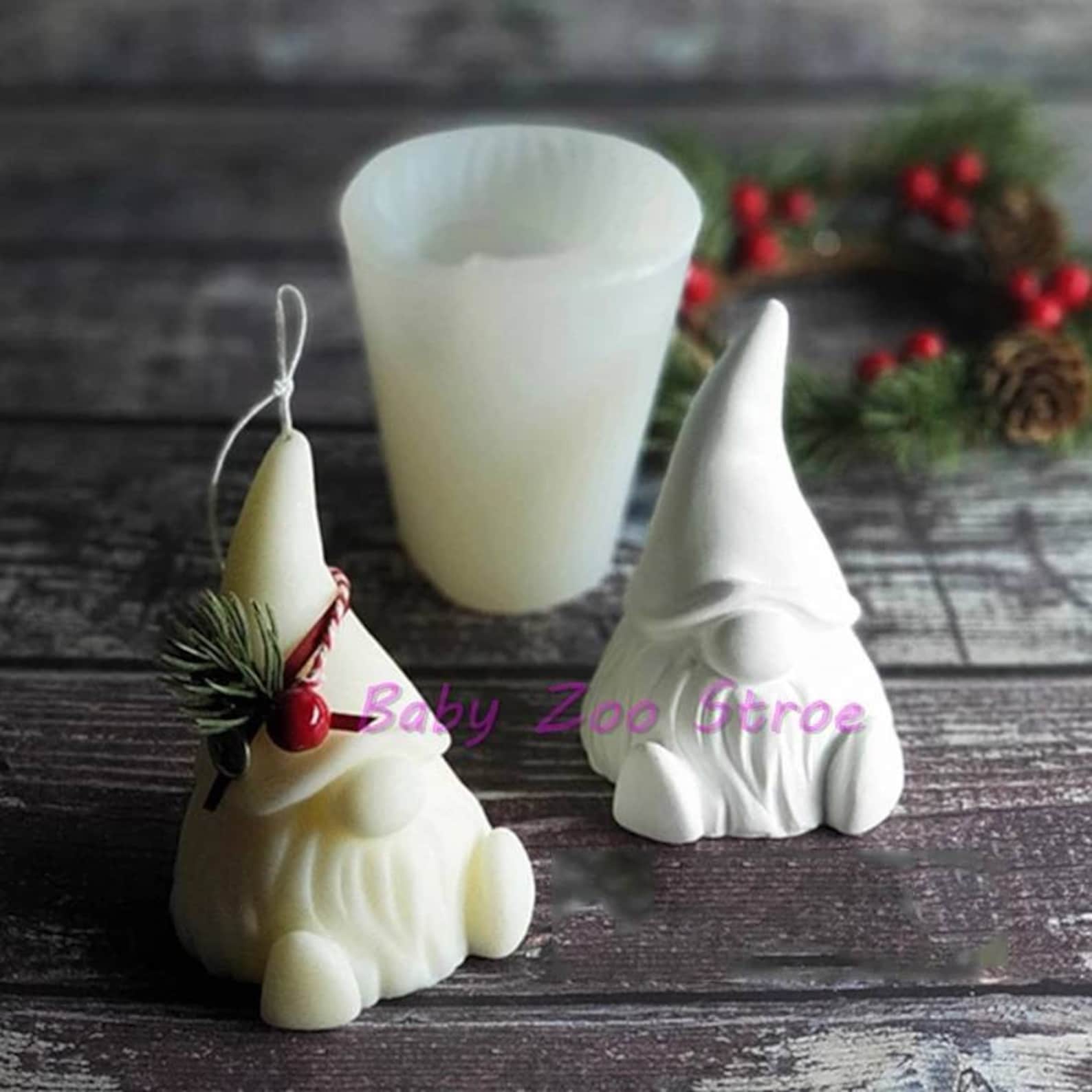 3d Cute Garden Gnome Soap Mold Candle Mould Silicone Melt and - Etsy