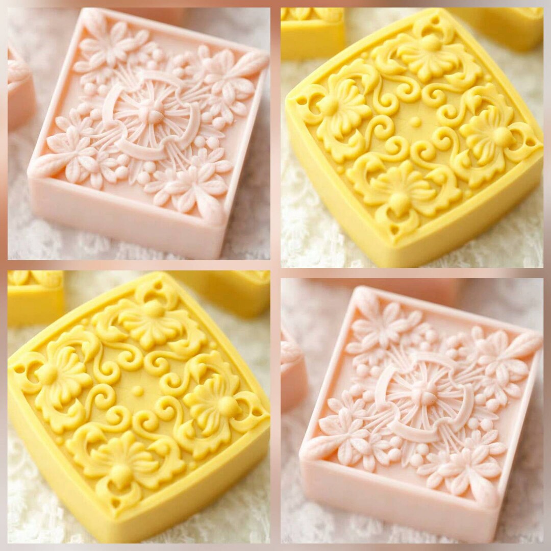 Royal Square Shape Design Mold Embroidery Pattern Soap Candle Resin ...