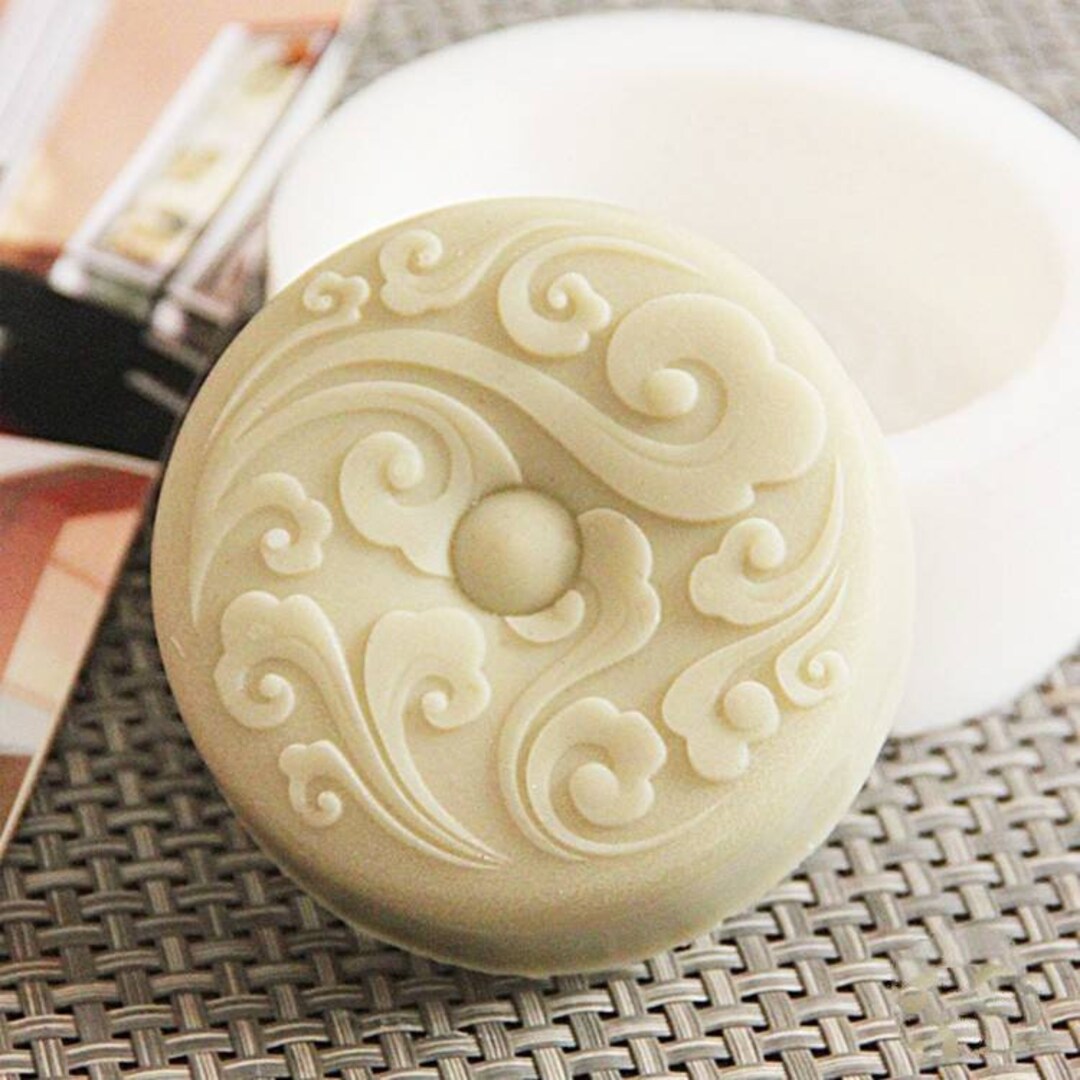 Royal Jade Shape Design Mold Embroidery Pattern Soap Candle Resin Molds ...