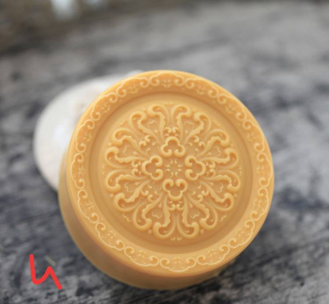 Royal Round Shape Design Mold Embroidery Pattern Soap Candle Resin ...