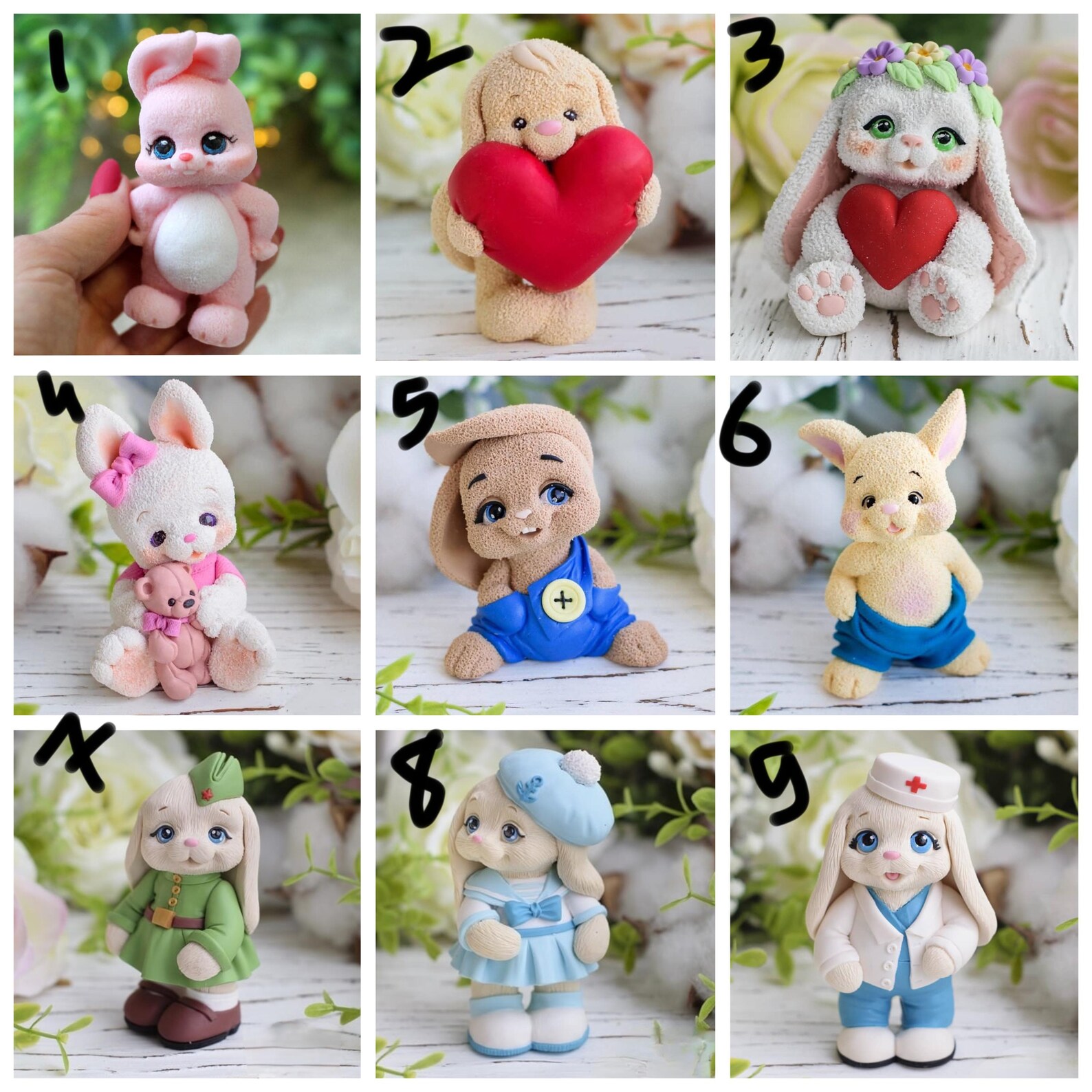 3d Bunny Rabbit Theme Mold Mould Silicone Soap Melt and Pour Candle ...