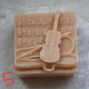 Guitar Music Note Soap Mold Candle Mould Silicone Melt and Pour Craft ...