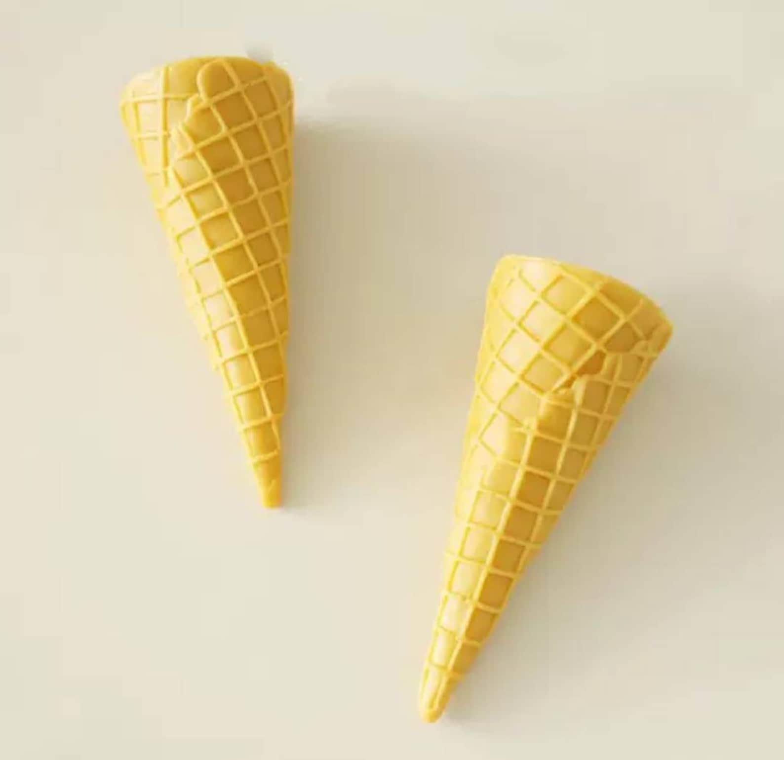 3d Large Ice Cream Cone Mold Mould Silicone Candle Making Soap ...