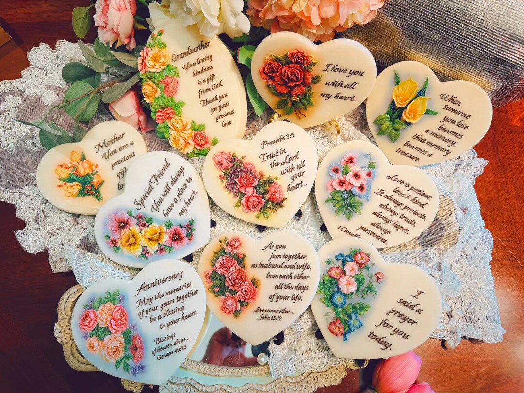 Silicone Mold 2d Carved Embossed Flower Quote Plaques Handmade Wall ...