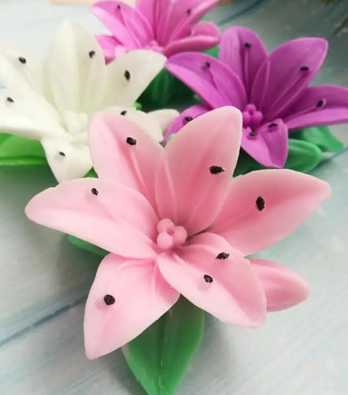 3d Lily Silicone Mold Mould Soap Candle Artisan Designer Floral Molds ...