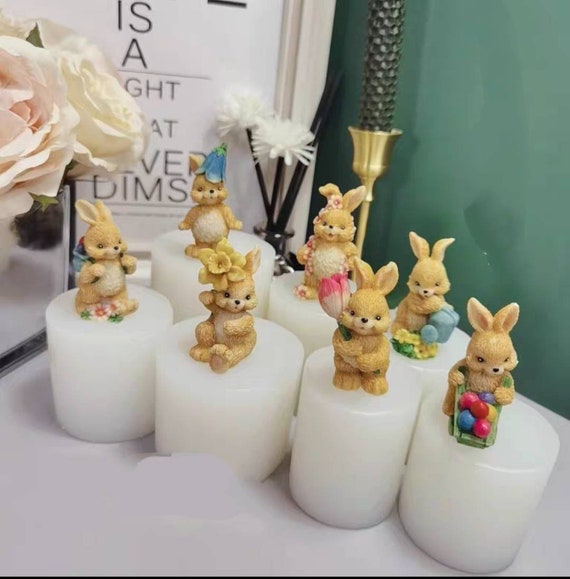 3d Small Bunny Rabbit Theme Mold Mould Silicone Soap Melt and | Etsy