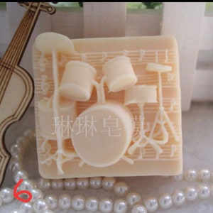 Guitar Music Note Soap Mold Candle Mould Silicone Melt and Pour Craft ...