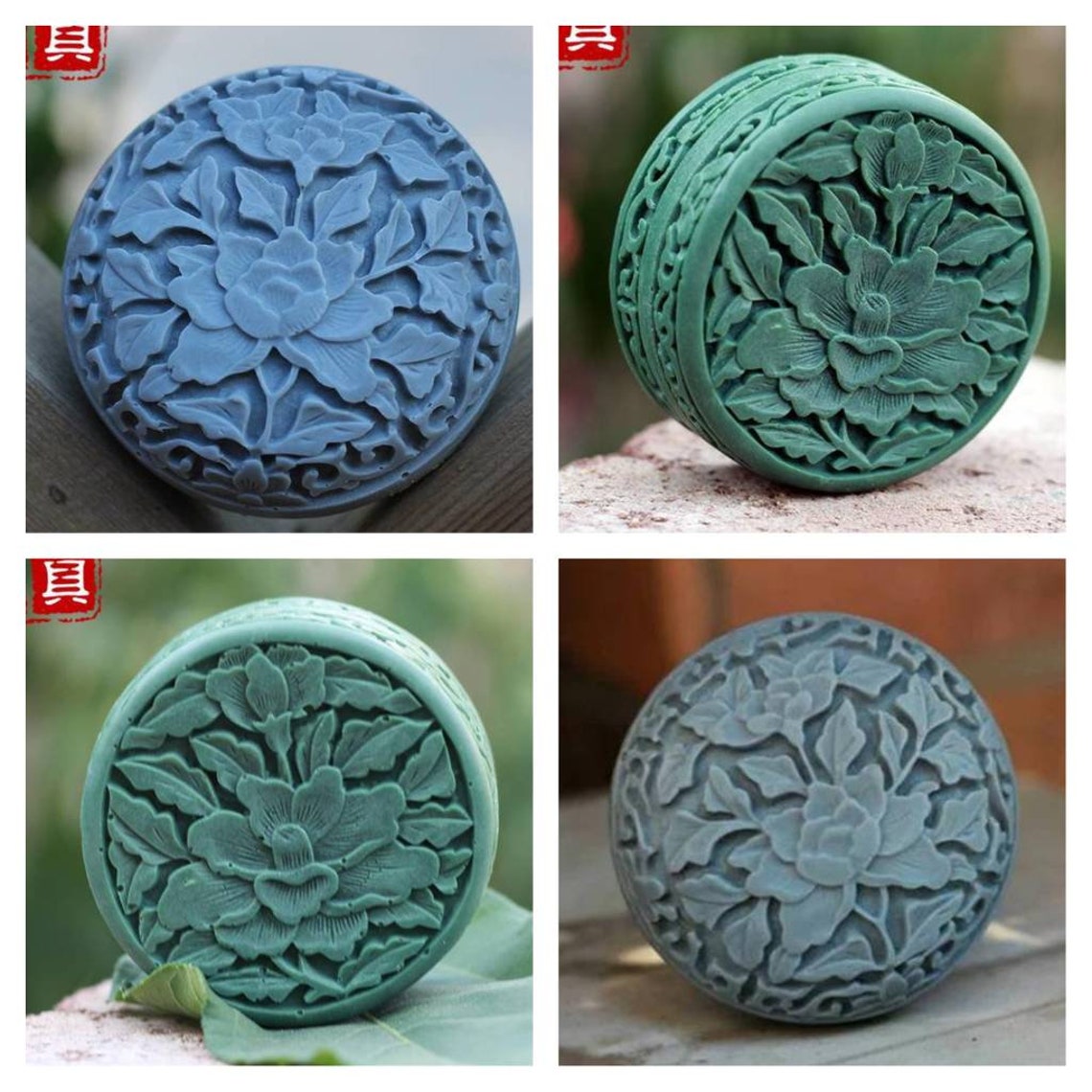 Royal Round Shape Design Mold Embroidery Pattern Soap Candle Resin ...