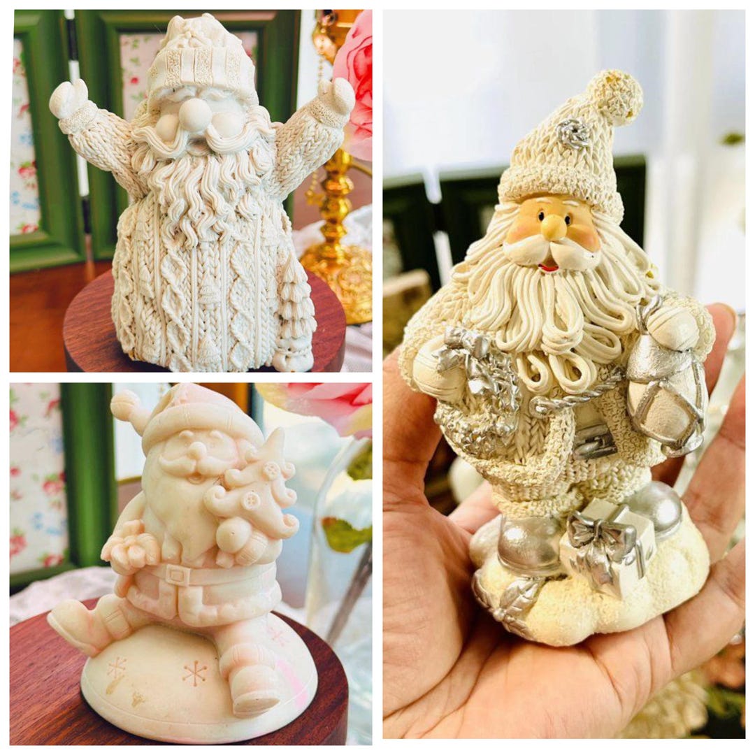 3d Christmas Theme Santa Claus New Year New Year Silicone Mold Soap ...