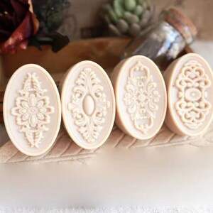 Royal Oval Shape Design Mold Embroidery Pattern Soap Candle Resin Molds ...