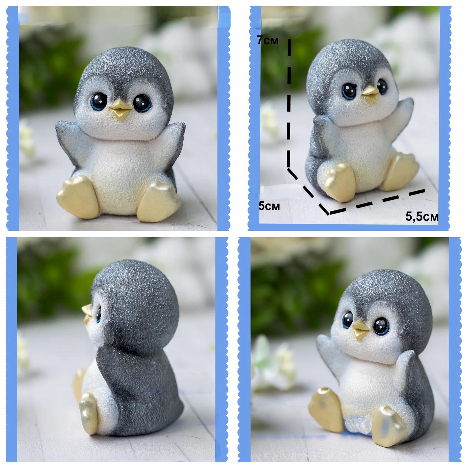 3d Baby Penguin Theme Mold Mould Silicone Soap Melt and Pour Candle ...